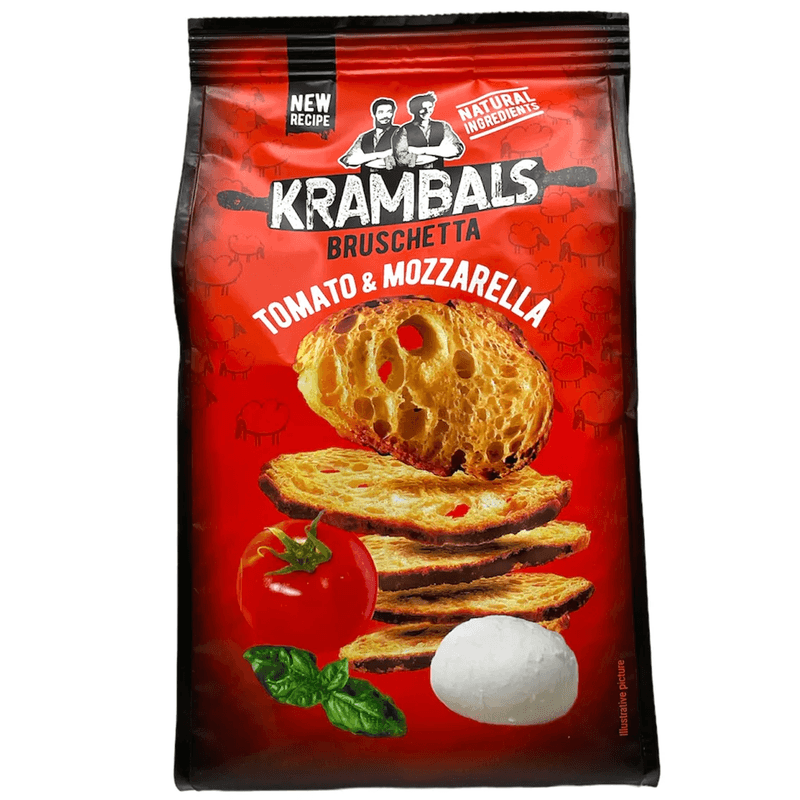 Krambals Bruschetta Tomato & Mozzarella 70g | Sprø tapasbrød ...