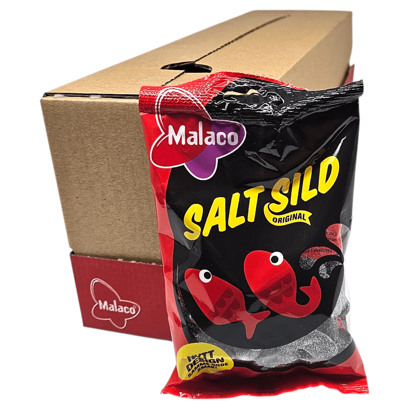Malaco Salt Sild 16x100g | Storpakk med klassisk salt lakris til lav ...