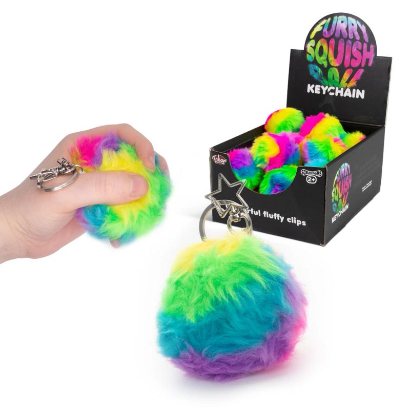 Scrunchems Fluffy Squish Ball nøkkelring | Tobar – Billigmarkedet